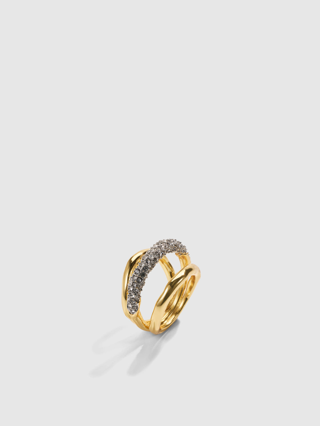 Relic Ring Gold | Diamante Gold Trilogy Ring | SHEIKE