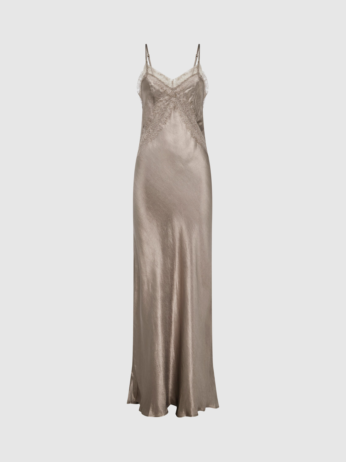 Miyah Lace Dress Silver | Lace Maxi Dress | SHEIKE