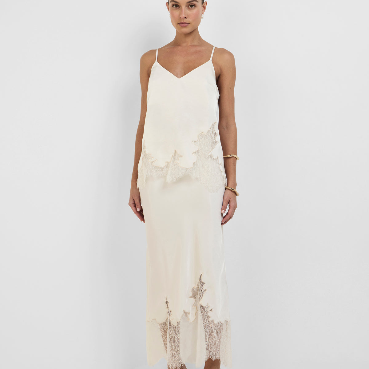 Miyah Top Ivory | Embroidered Lace Top | SHEIKE