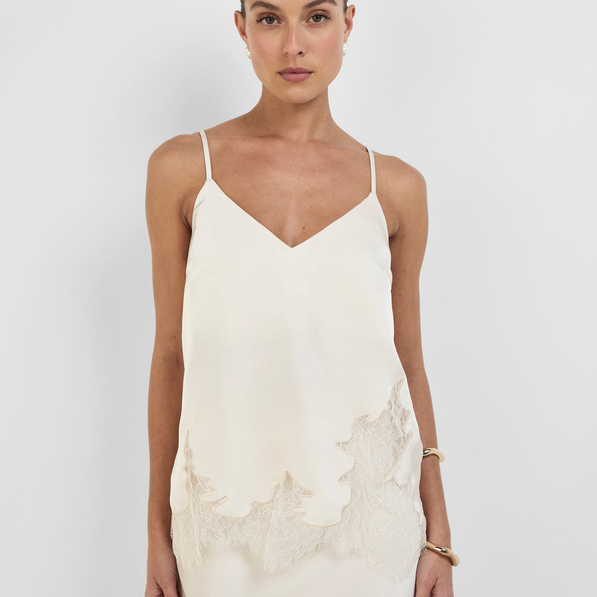 Miyah Top Ivory | Embroidered Lace Top | SHEIKE