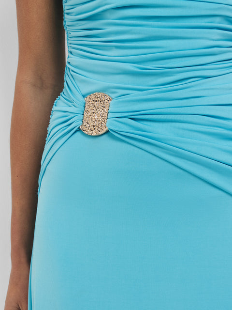 Kara Gown Blue | Jersey Maxi Dress | SHEIKE
