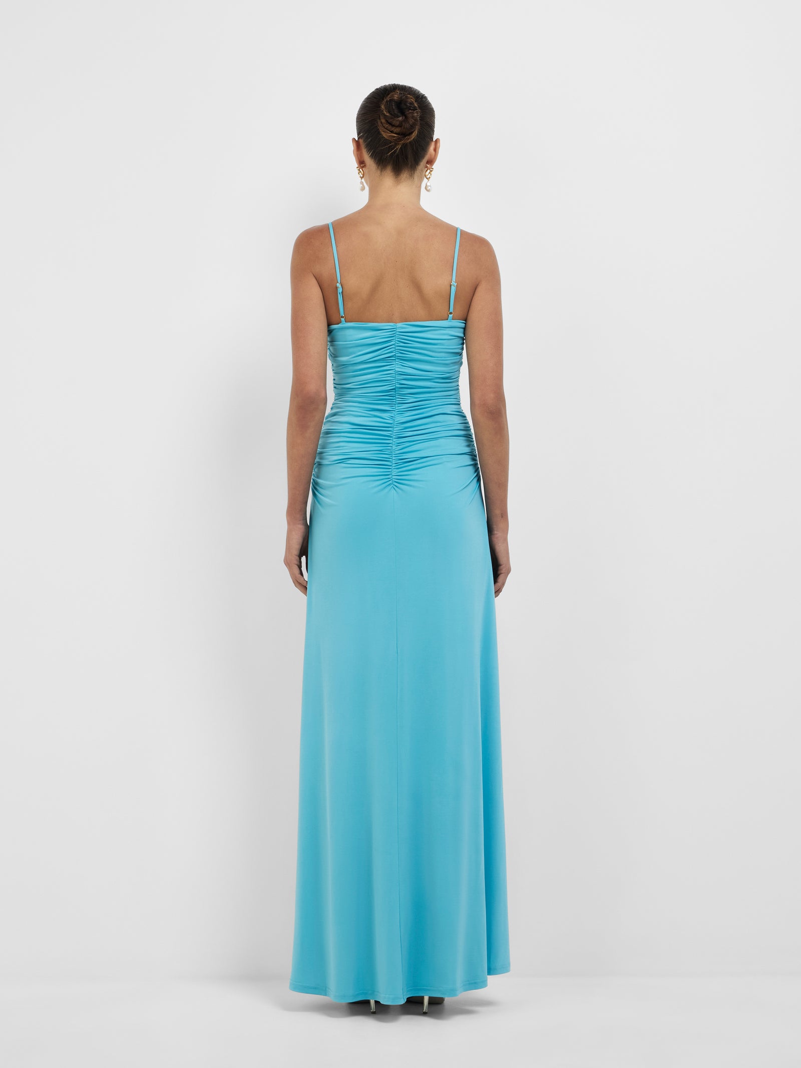 Kara Gown Blue | Jersey Maxi Dress | SHEIKE