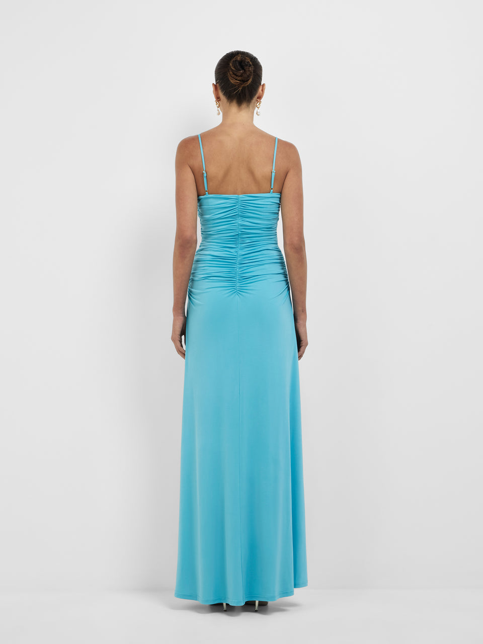 Kara Gown Blue | Jersey Maxi Dress | SHEIKE