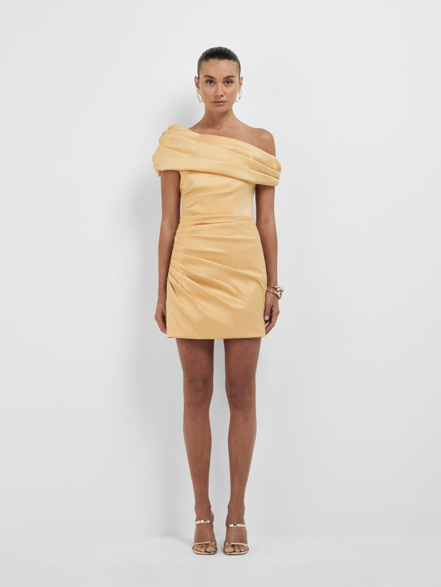Brae Mini Dress Mango | Off-Shoulder Dress | SHEIKE