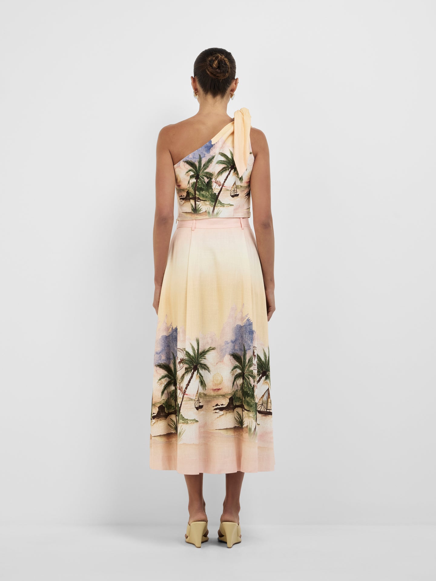 Seascape Top Print | One Shoulder Top | SHEIKE