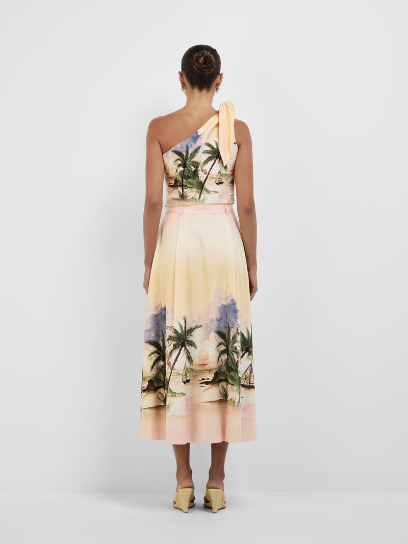 Seascape Top Print | One Shoulder Top | SHEIKE