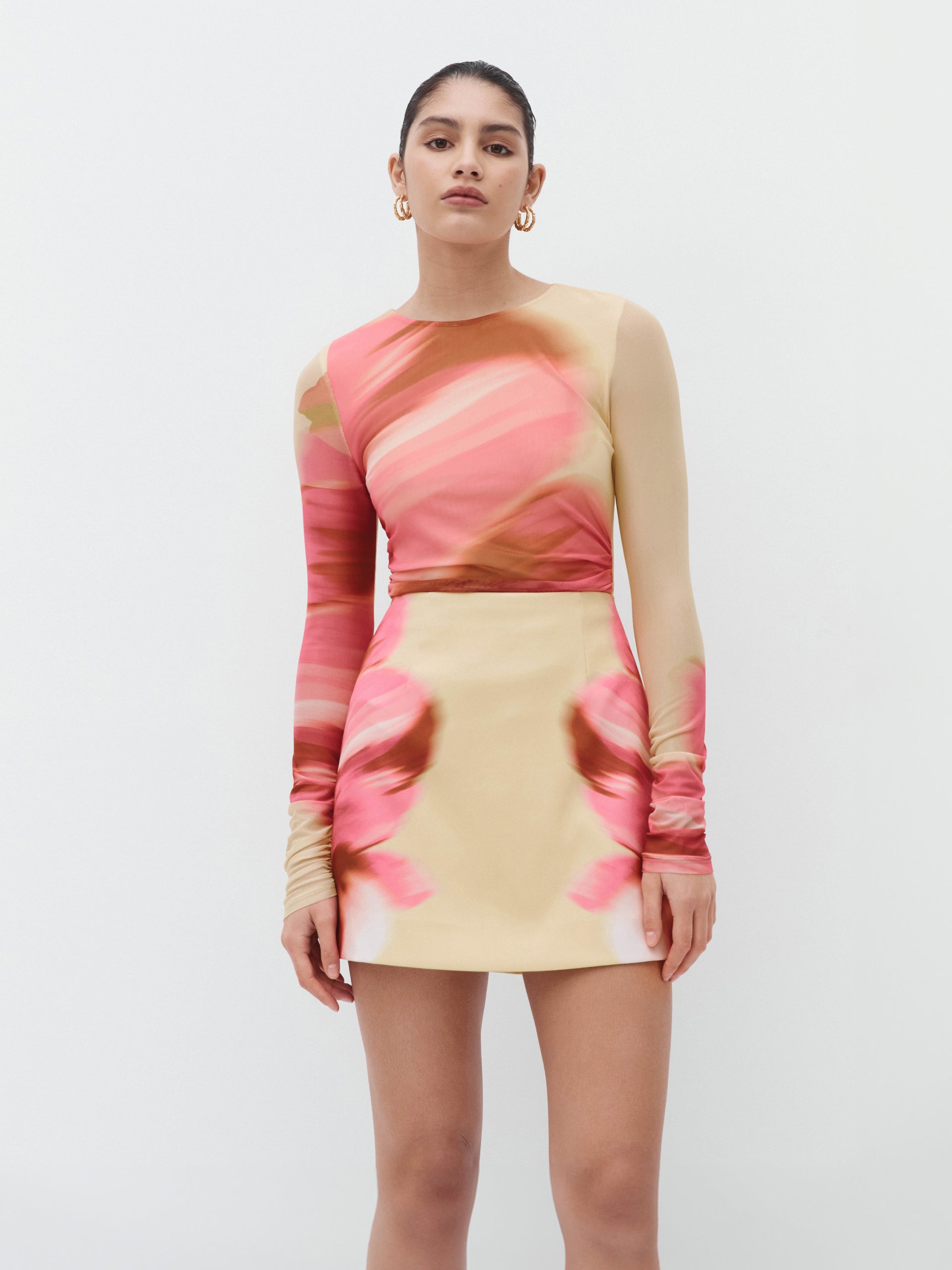 Sabrina Mini Skirt Floral | Printed Mini Skirt | SHEIKE