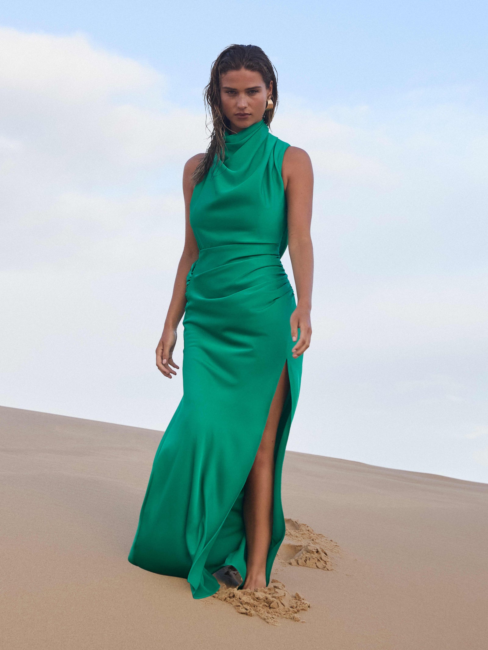 Venus Maxi Dress Jade | Sleeveless Maxi Dress | SHEIKE