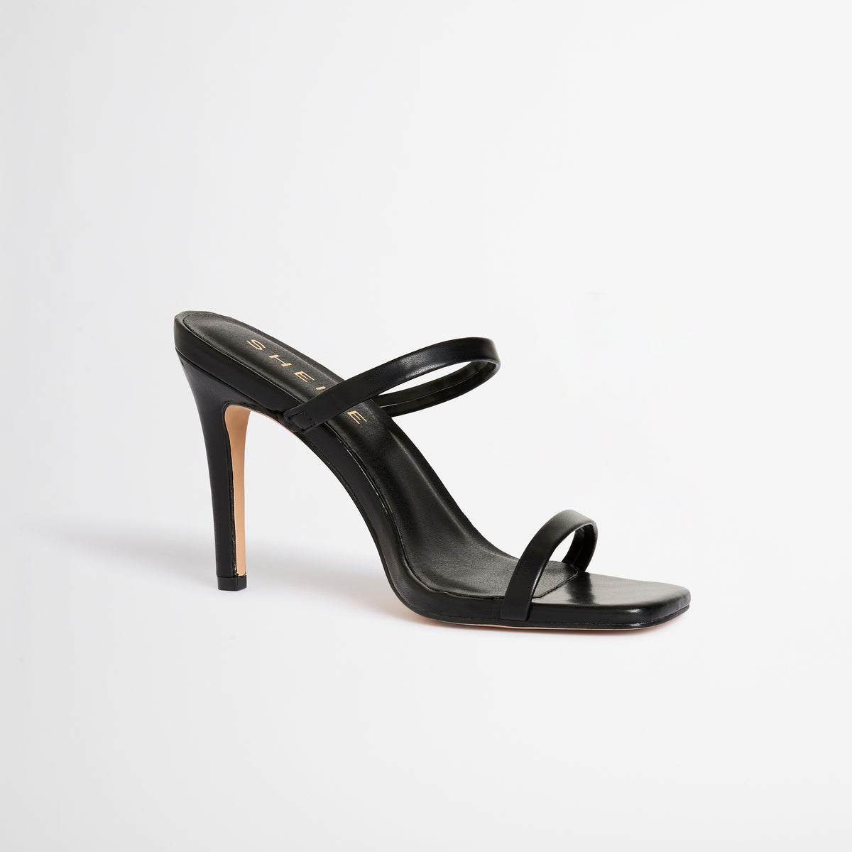 Tina Heel Black | Minimal Strappy Heel | SHEIKE