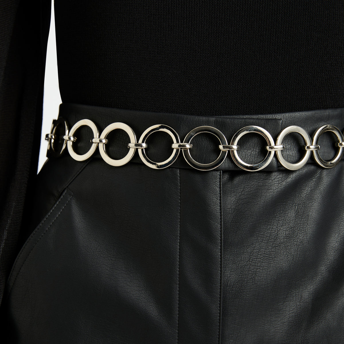 Full Moon Chain Belt Silver | Adjustable Chain Belt | SHEIKE
