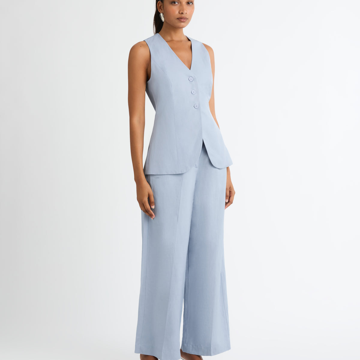 Claire Pant Blue | Wide Leg Pant | SHEIKE